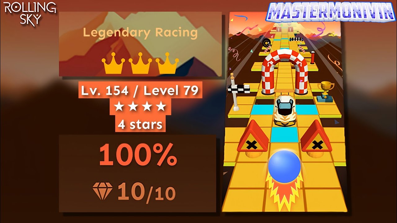「Rolling Sky」Legendary Racing | Level 79 ★★★★ | MasterMonivin - YouTube