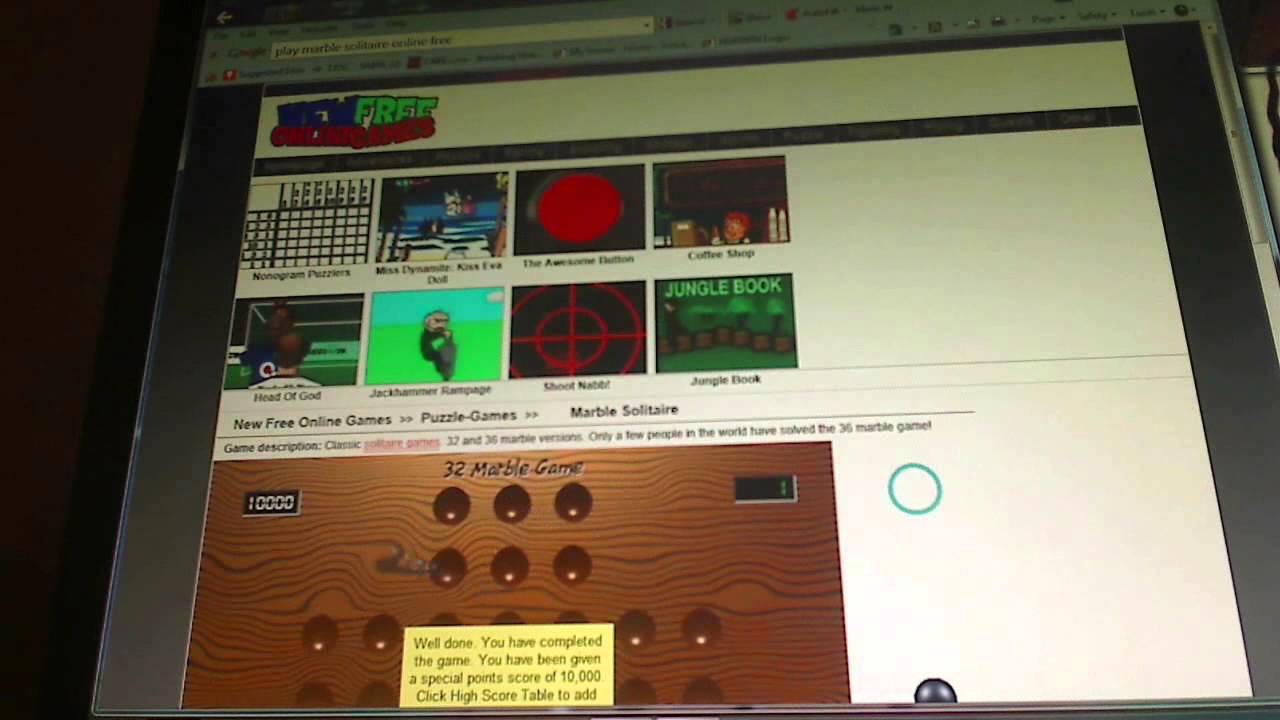 How to win marble solitaire - YouTube