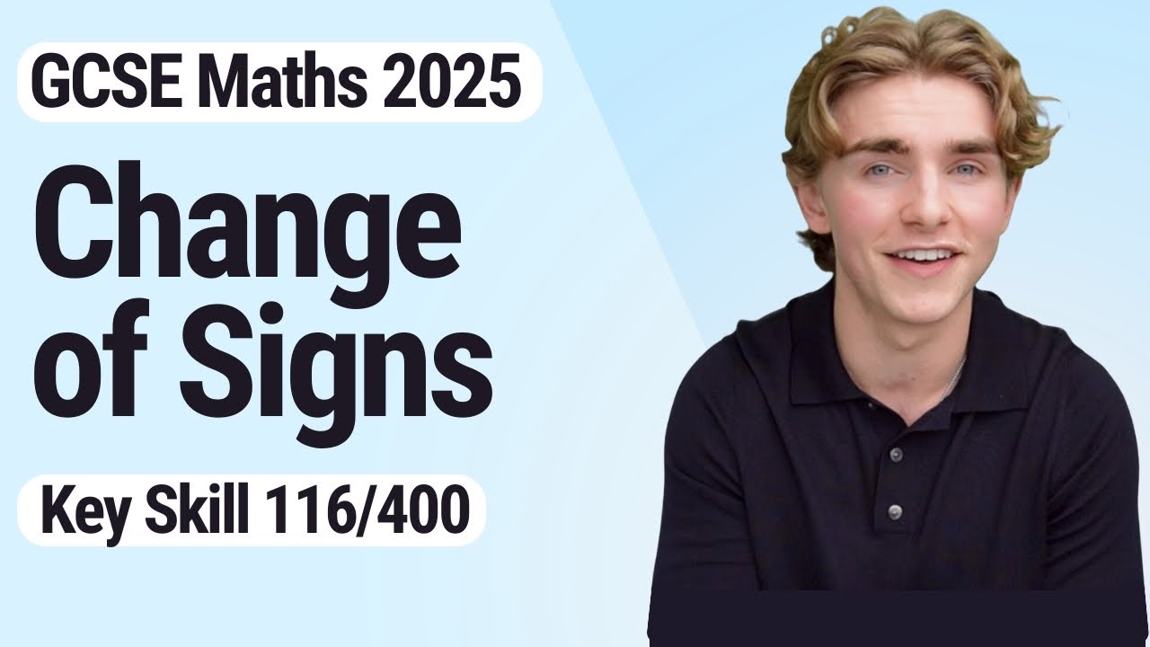 Change of Signs | GCSE Maths 2025 | 116/400 - YouTube