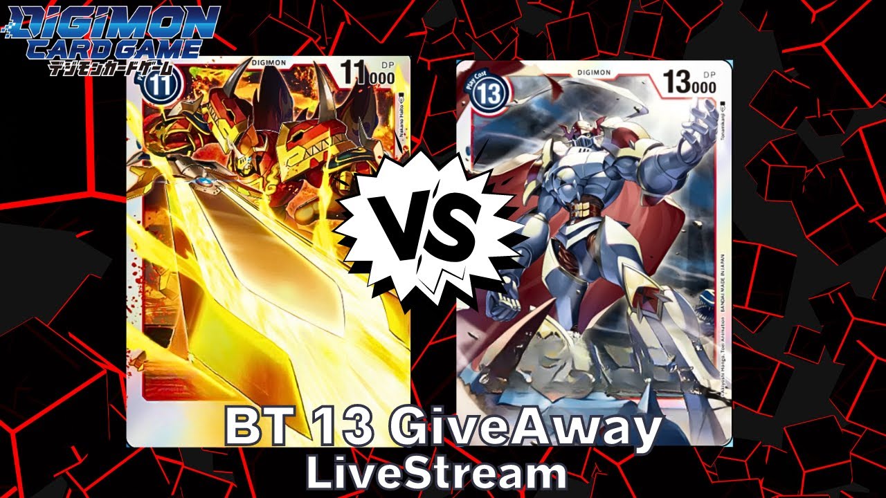 Digimon BT13 TCG - EmperorGreymon (Red) Vs Gallantmon (Red) - YouTube