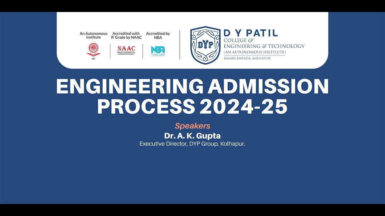 SEMINAR | ENGINEERING ADMISSION PROCESS 2024-25 | MHTCET | JEE ...