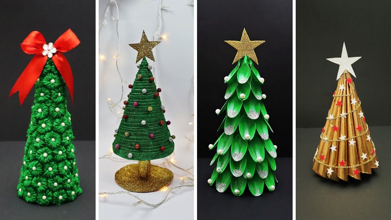 4 Easy DIY Christmas Tree Ideas Best Out Of Waste DIY Christmas