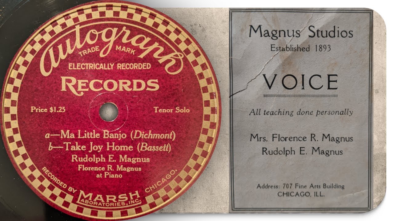 Ma Little Banjo and Take Joy Home - Rudolph E. Magnus (1925) - YouTube