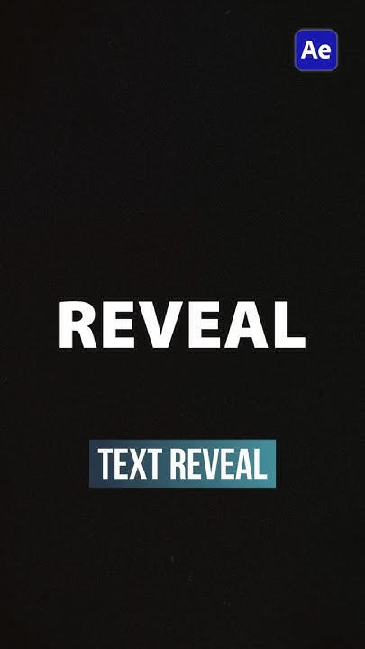 Easy Text Reveal After Effects Tutorial #noplugins #aftereffectstutorial #aftereffects - YouTube