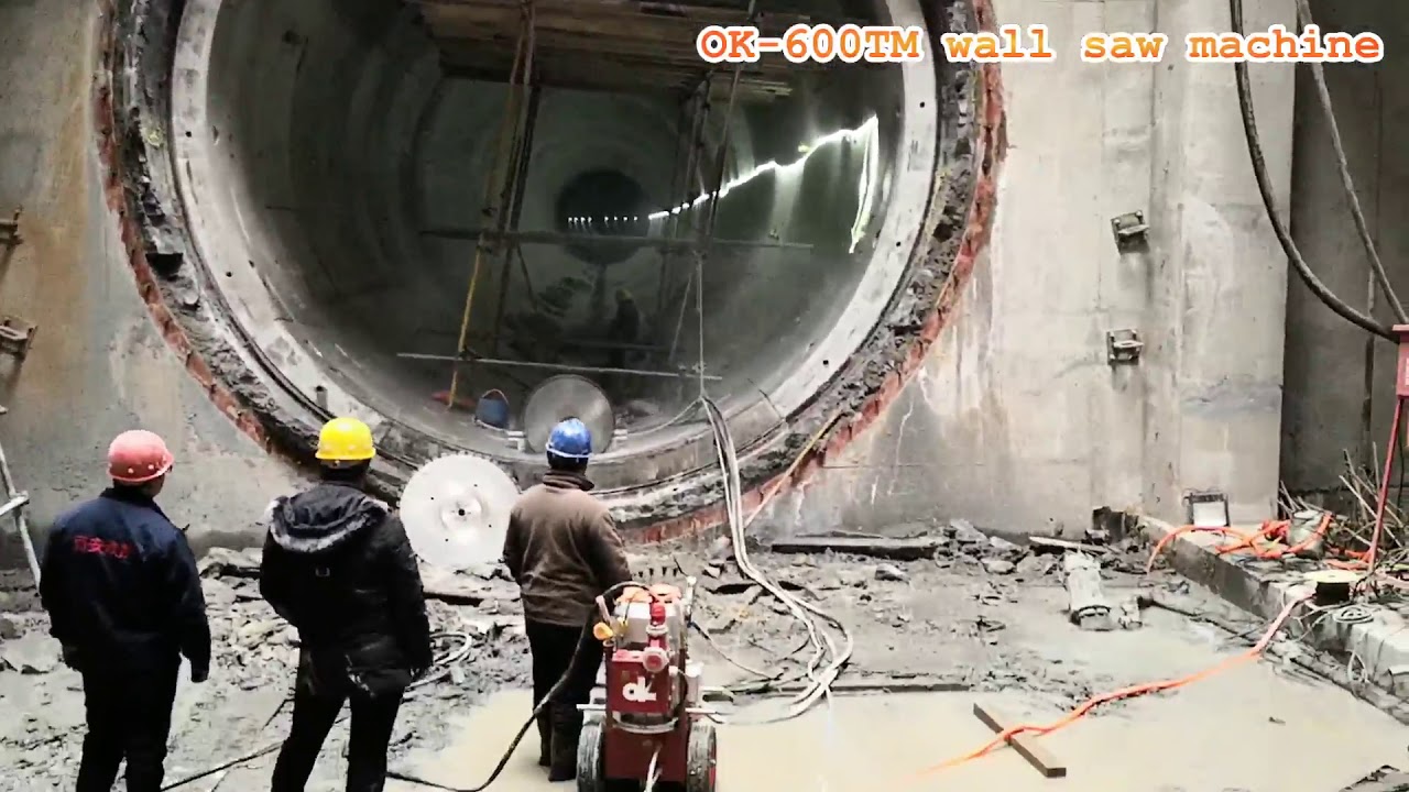 Subway cutting/Ring concrete cutting/wall sawing - YouTube