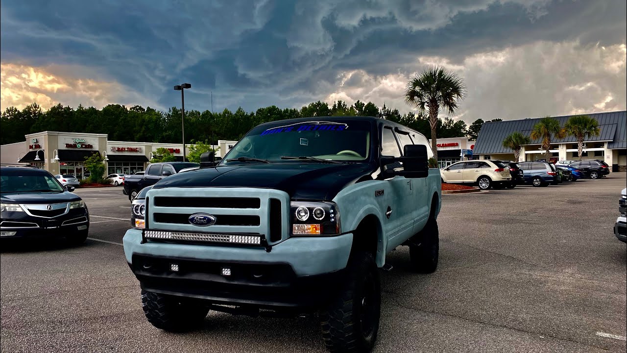 2000 Ford Excursion Custom bedliner & wrap!!! @dansdetails - YouTube