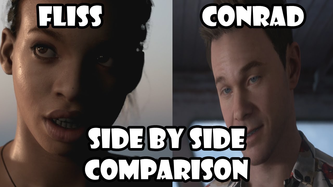 Man of Medan Fliss and Conrad POV Side by Side Comparison - YouTube