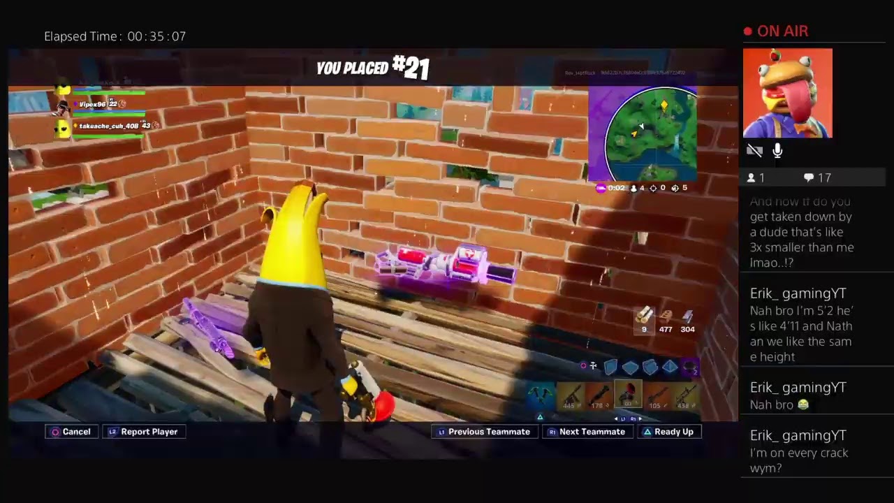 I cant end the live stream until i win fortnite season 2 - YouTube