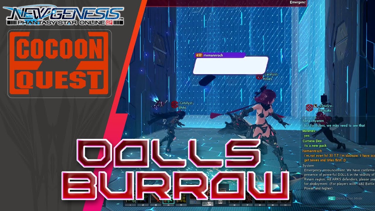 [PSO2:NGS]Cocoon Quest:Dolls Burrow(with my alliance) - YouTube