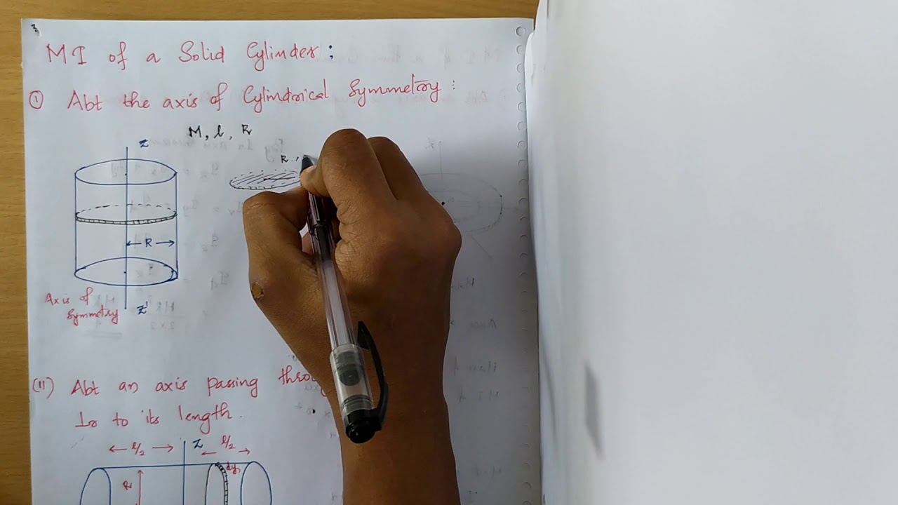 Moment of Inertia of a Solid Cylinder - YouTube