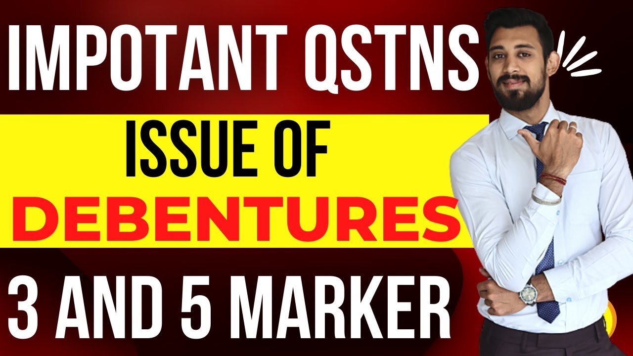 Issue of Debentures | Important Practice questions | Class 12 ...