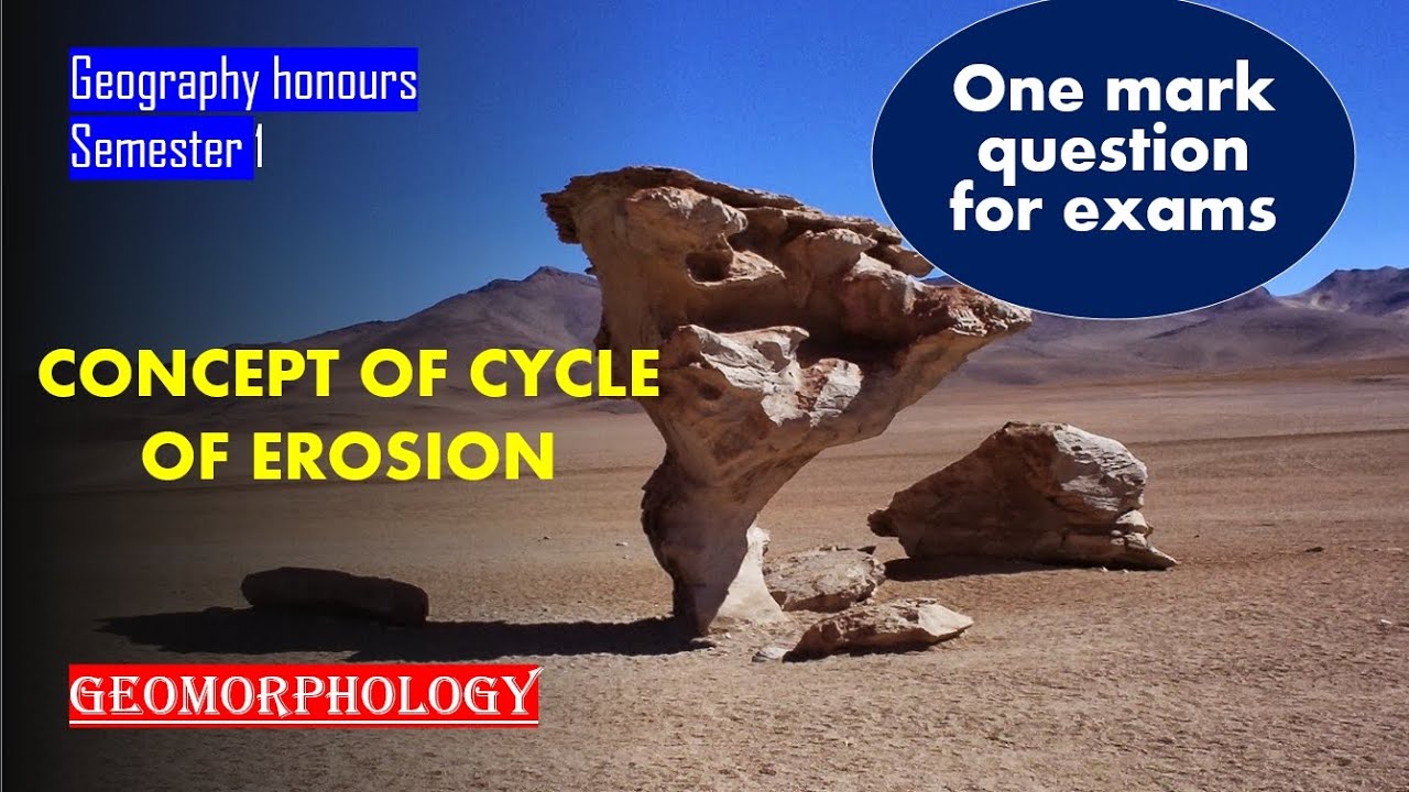 CONCEPT OF CYCLE OF EROSION||GEOMORPHOLOGY QUESTION ANSWER||GEOGRAPHY ...