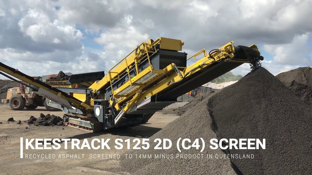 Screen - Keestrack S125 2D (C4) Working In Asphalt - YouTube