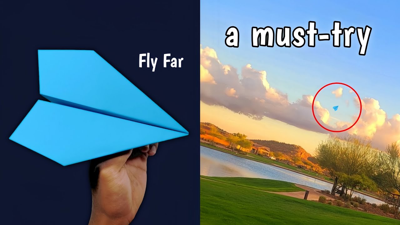 BEST PAPER AIRPLANE - How to Make a Paper Airplane Fly 150 Feet - Paper ...
