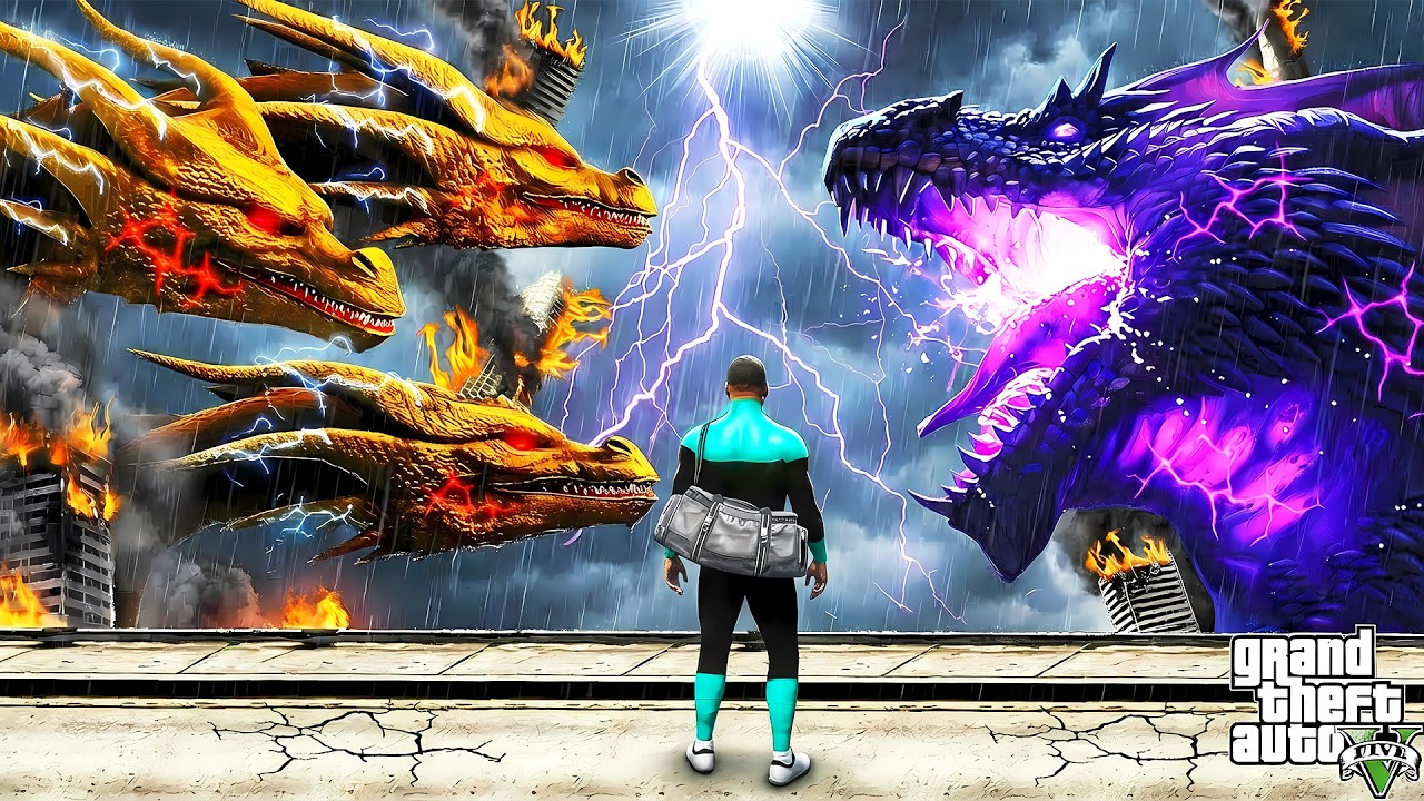 CHARIZARD DRAGON VS NINE TAILED FOX In GTA 5 - YouTube