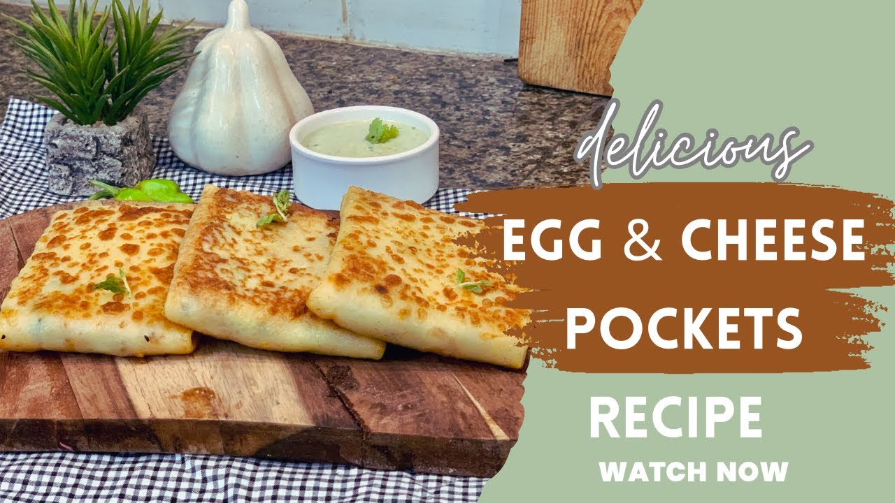 Egg And Cheese Breakfast Pockets | Egg And Cheese Pockets Recipe | Egg ...