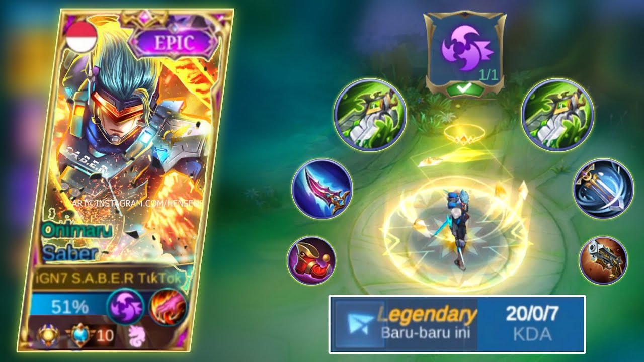 NEW ITEM + ASSASSIN EMBLEM FOR SABER 2023 | SABER BEST BUILD EMBLEM ...