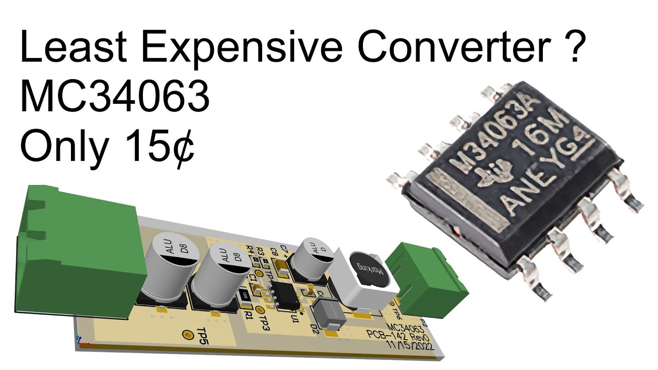 Least Expensive and Most Available Switching Regulator. MC34063 is easy ...