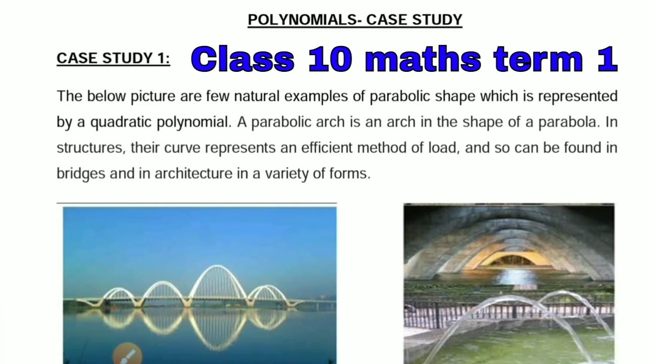 case study based questions class 10 maths polynomials term 1 - YouTube