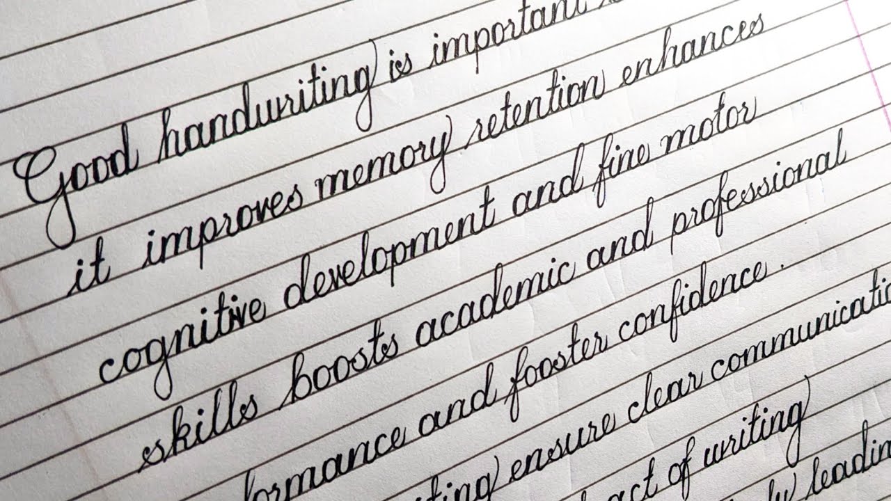 English cursive handwriting by ball pen | ballpoint pen handwriting ...