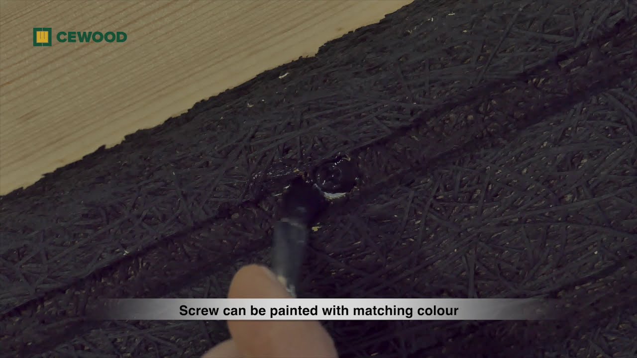 CEWOOD Barcode installation and screw painting - YouTube