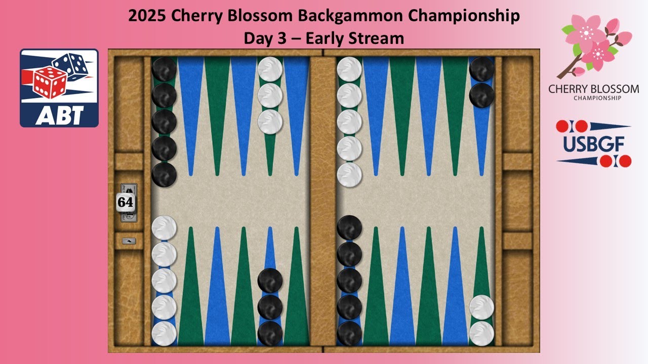 2025 Cherry Blossom Backgammon CHAMPIONSHIP! MASTERS JACKPOT [Day 3 Early] 🎲🎲 - YouTube