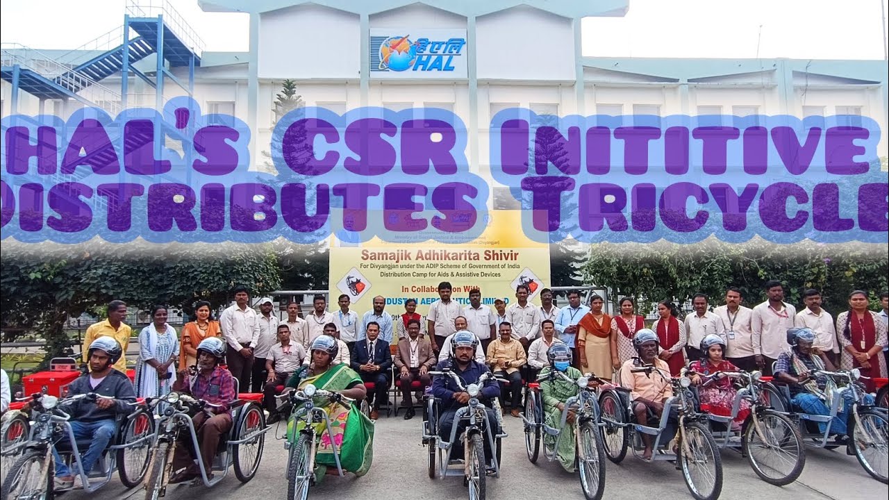 HAL's CSR Initiative - Donates motorised tricycles to disabled - YouTube