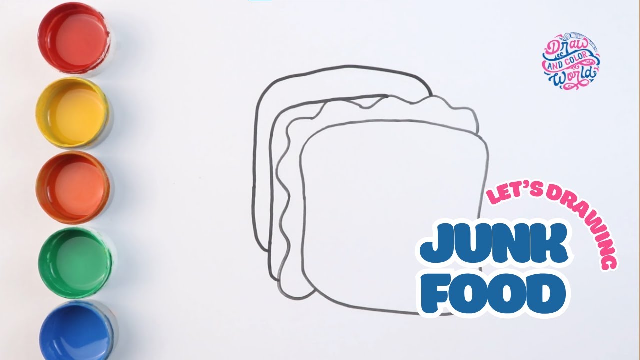 How to Draw Your Favorite Snacks🍕🍔| Easy tutorial for kids! - YouTube
