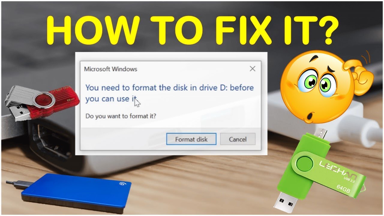 How to Repair USB Pen Drive “Need to format" || Pen drive error හරියට ...