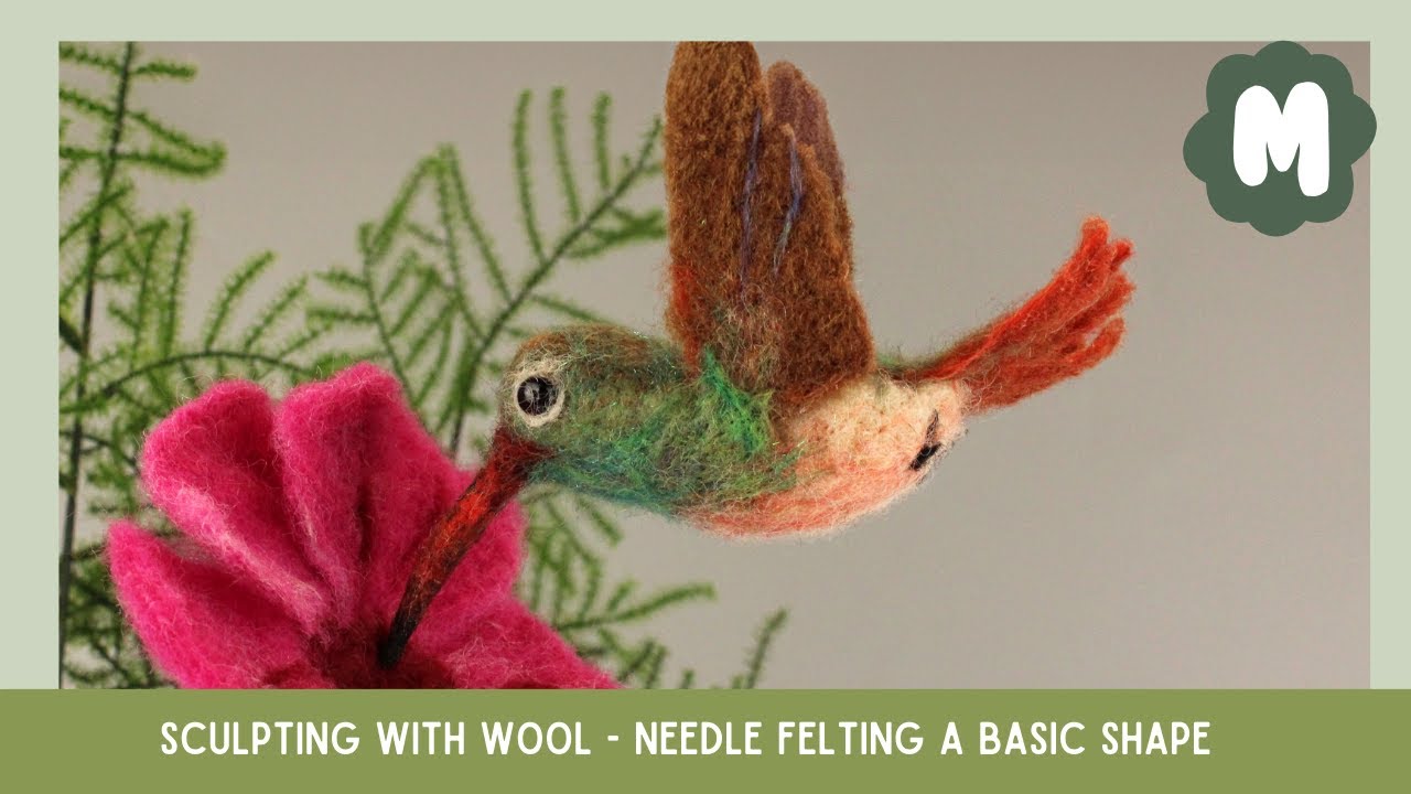 Sculpting with wool - needle felting a basic shape - YouTube