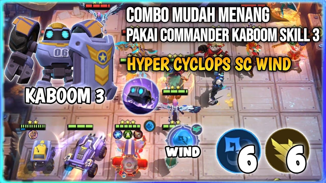 COMBO MUDAH MENANG PAKAI COMMANDER KABOOM SKILL 3 MAGIC CHESS MOBILE ...