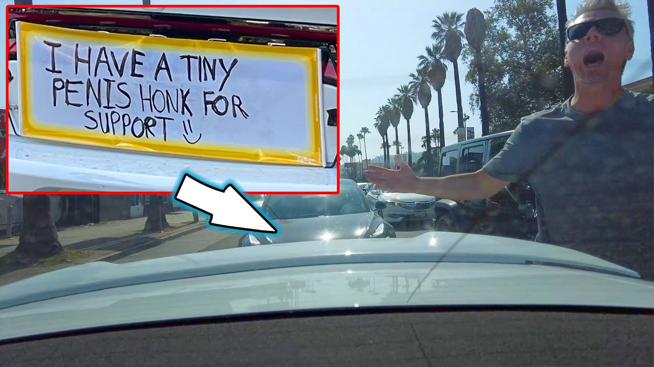 Embarrassing Sign in Traffic Prank! FUNNY! - YouTube