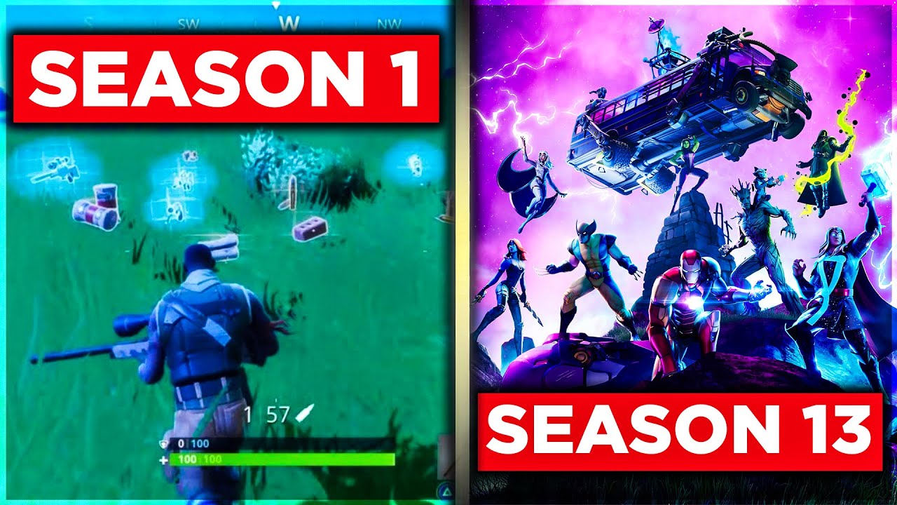 ÍGY VÁLTOZOTT MEG A FORTNITE... (SEASON 1 - SEASON 13) - YouTube