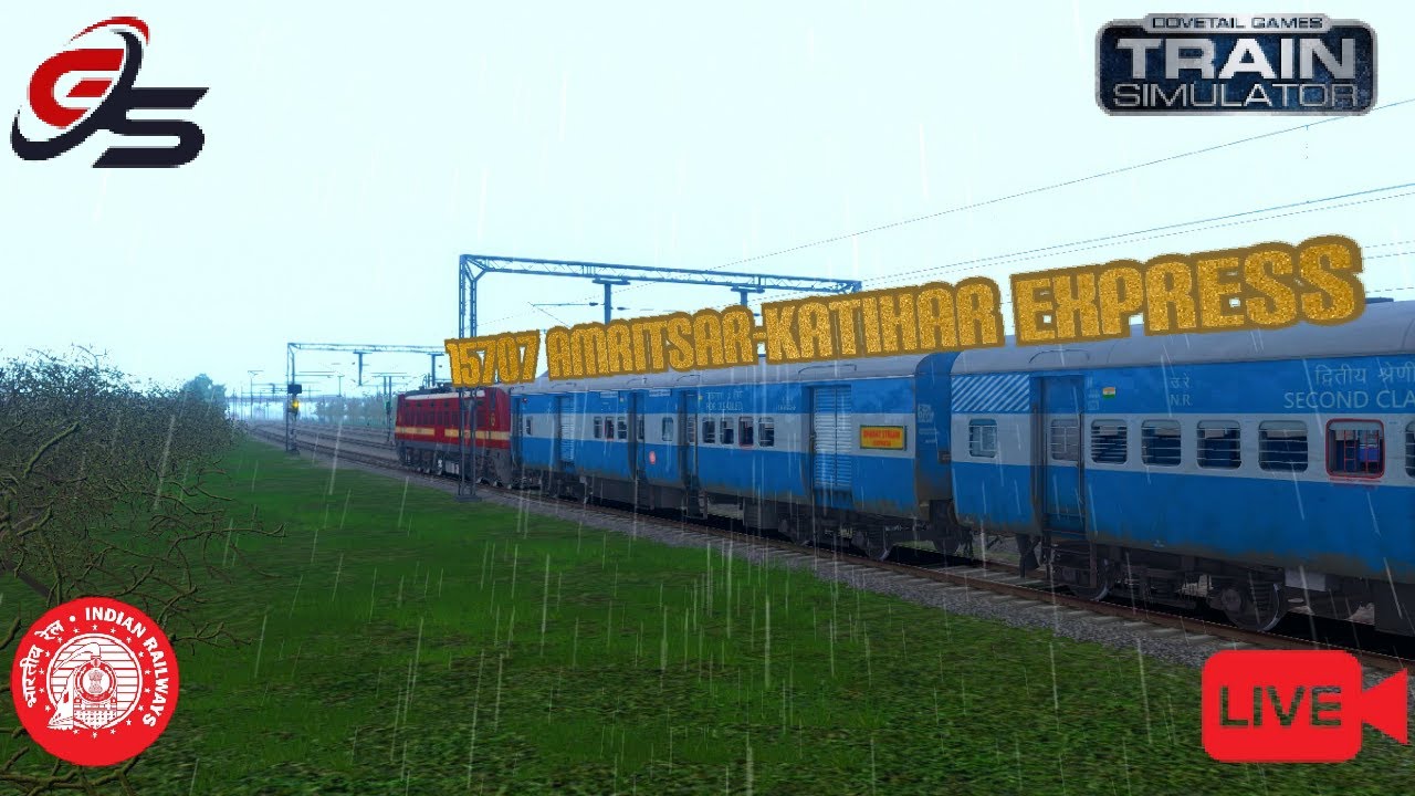 15708 Amritsar - Katihar Express | Duty & Journey In Heavy Rain | Train ...