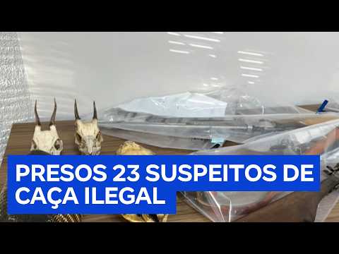 Operação prende 23 suspeitos de caça ilegal e tráfico de armas