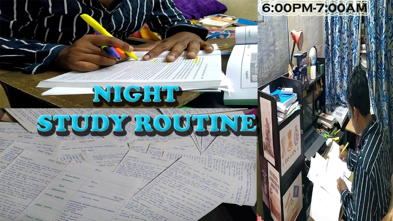 Night Study Routine || Self Study || UPSC life || Balaji Baji - YouTube
