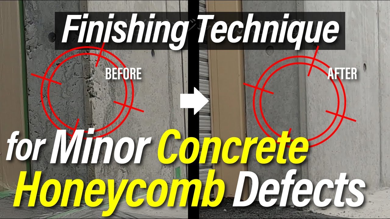 Finishing Technique for Minor Concrete Honeycomb Defects - YouTube