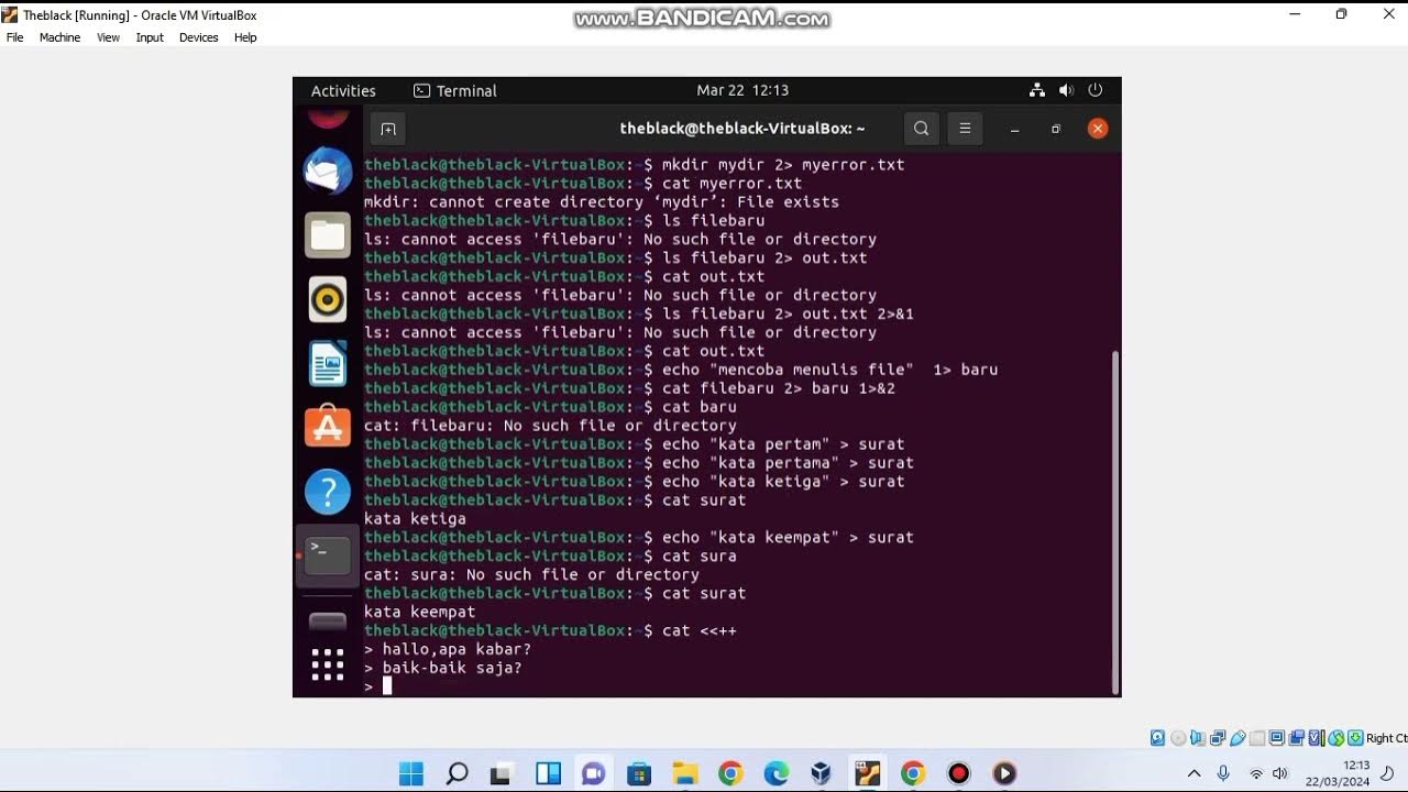 Operasi Input Output Linux Ubuntu - YouTube