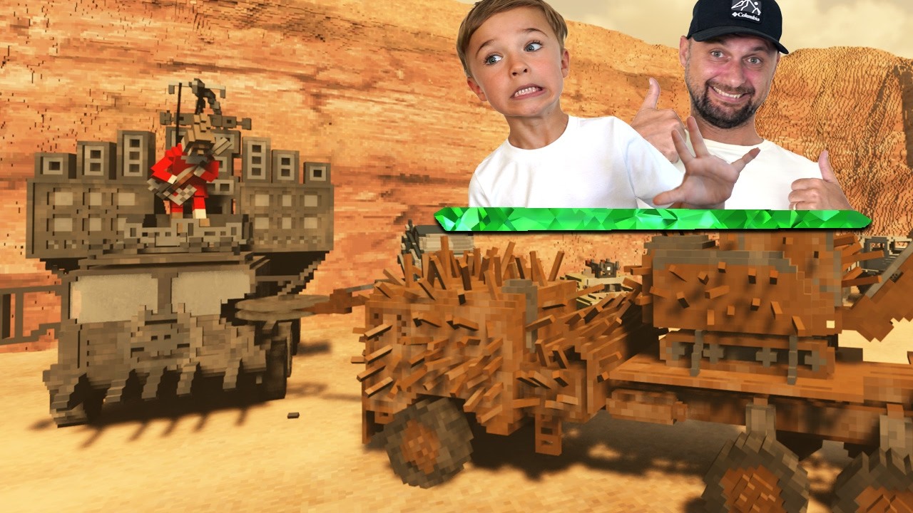 Lukas & Dad Shredding Everything With Huge Saw Car in Teardown Mad Max ...