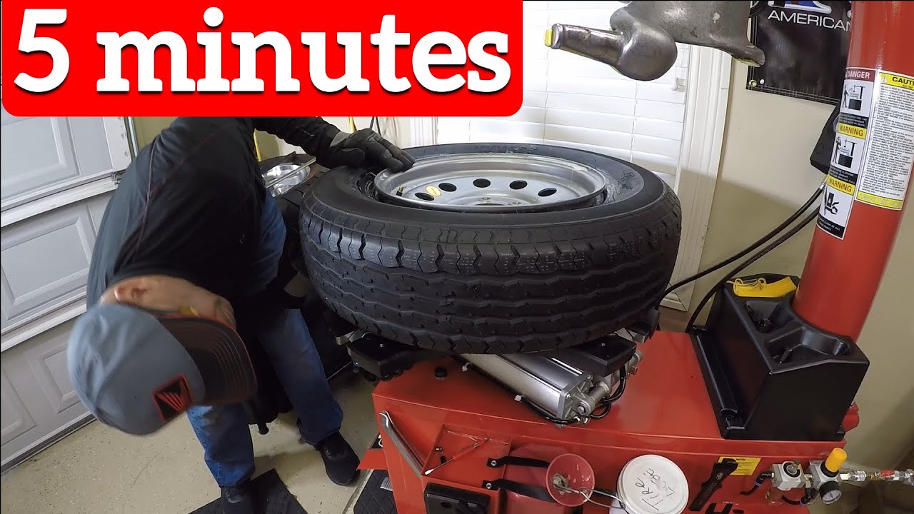Tire Changer mount & dismount Demo - YouTube