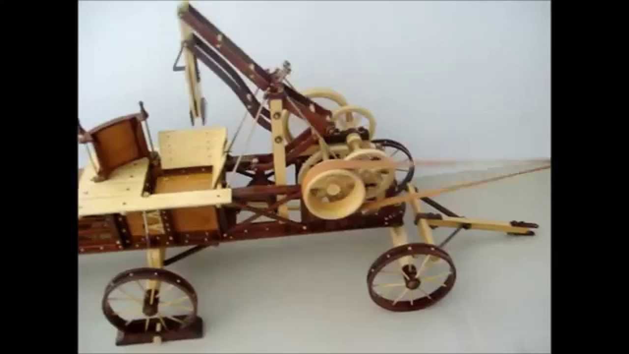 Model Traction Engine + Hay Press - In Wood - YouTube