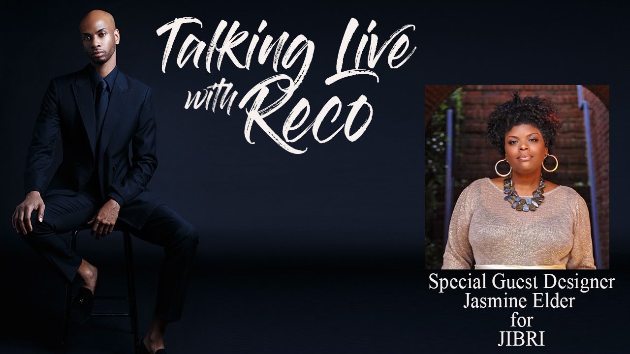 TALKING LIVE WITH RECO, WITH PLUS SIZE DESIGNER JASMINE ELDER FOR JIBRI - YouTube