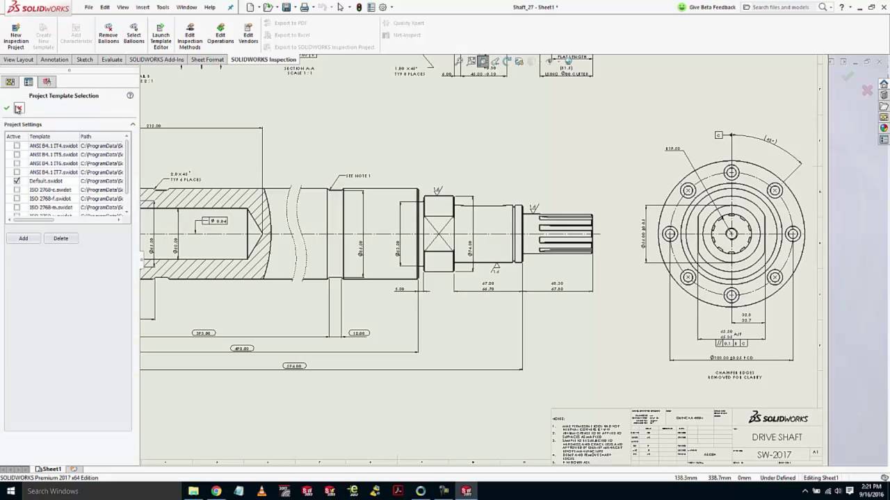 SOLIDWORKS 2017 - Inspection - YouTube