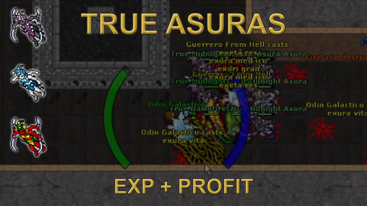 TIBIA - NEFERA | HUNT en TRUE ASURAS - EK+ED | EXP + PROFIT - YouTube