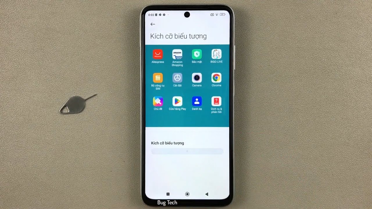 Cách thay đổi kích cỡ biểu tượng ứng dụng màn hình chính Xiaomi Redmi 10 Android 10 - YouTube