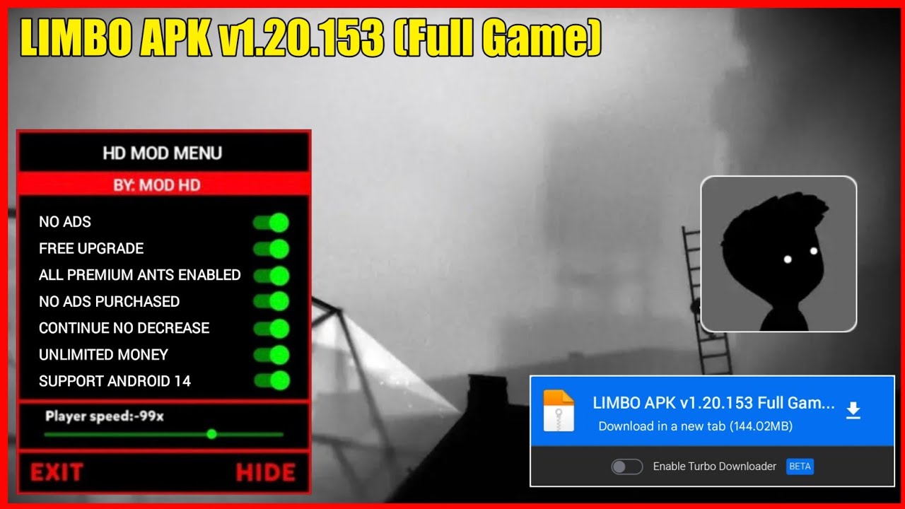 Limbo Mod Apk Download Full Game Unlocked Hack Menu Pc Emulator - YouTube