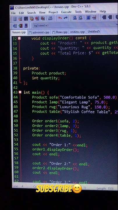 home decor IDE dev c++ #cppprogramming - YouTube