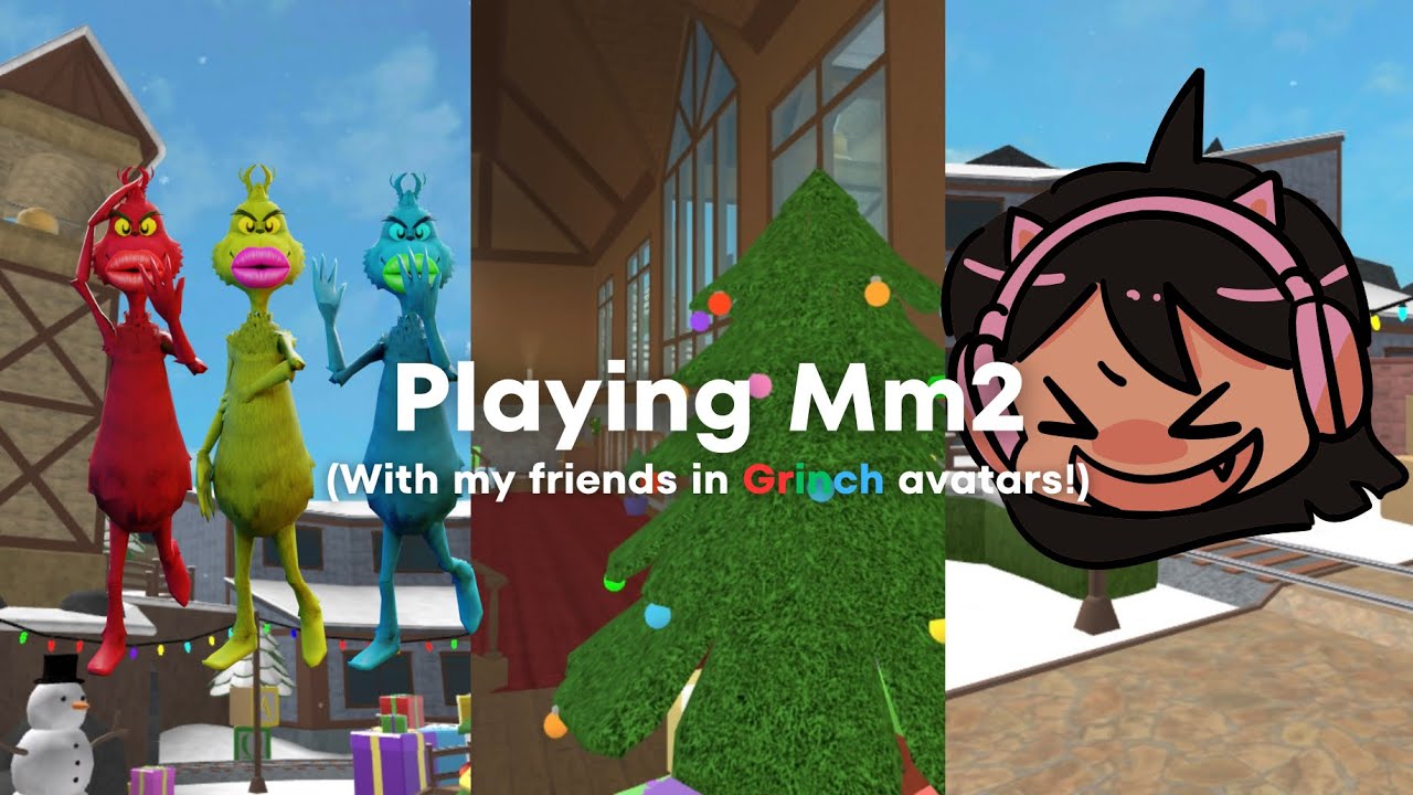 Playing mm2 with @Wxlfgirl and @addy.playz.13 in Grinch avatars! | pink ...