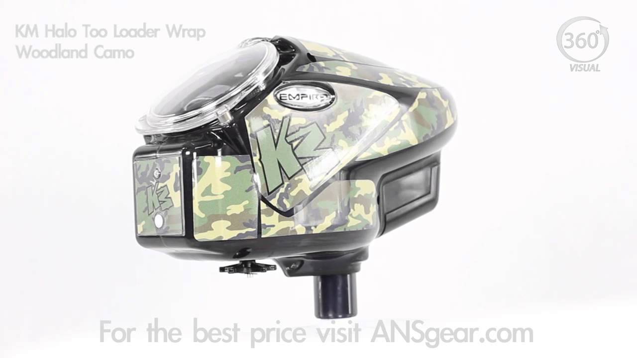 KM Halo Too Loader Wrap - Woodland Camo - Visual 360 - YouTube