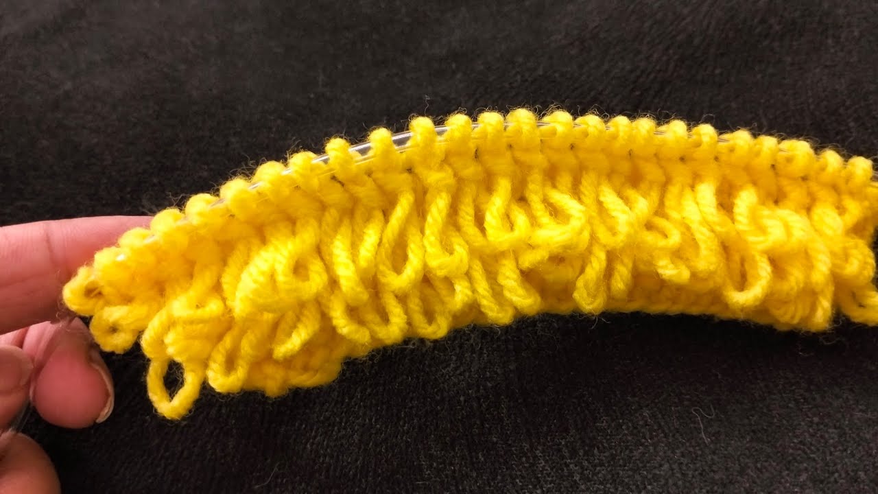 Loop knitting stitch for beginners|How to knit loop stitch - YouTube